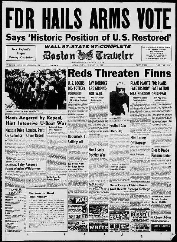 The Boston Traveler. November 03, 1939 - Digital Commonwealth