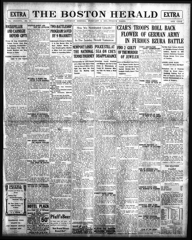 The Boston Herald. February 06, 1915 - Digital Commonwealth