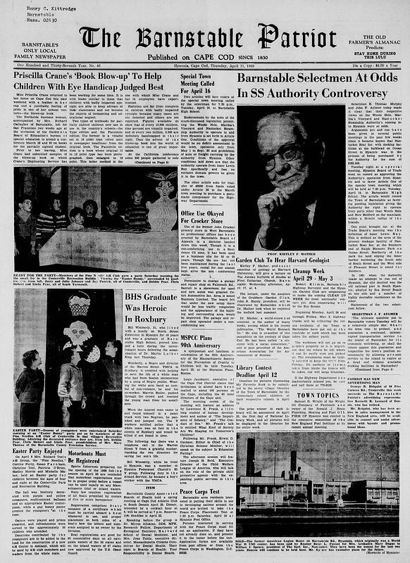 Barnstable Patriot. April 11, 1968 - Digital Commonwealth