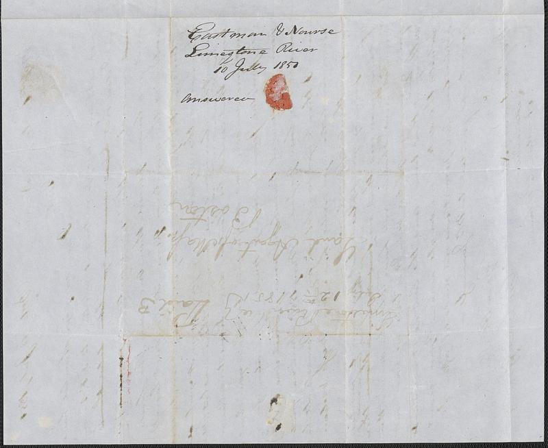 Eastman and Nourse to Land Agent of Massachusetts George Coffin, 10 ...