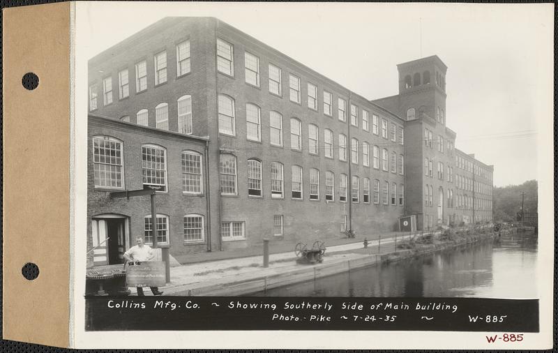 Collins Manufacturing Co., showing southerly side of main building ...