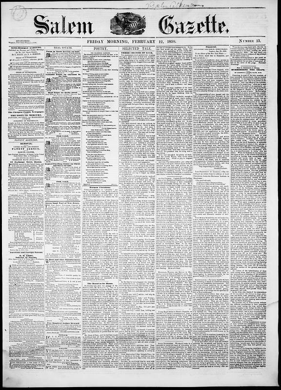 The Salem Gazette. February 12, 1858 - Digital Commonwealth