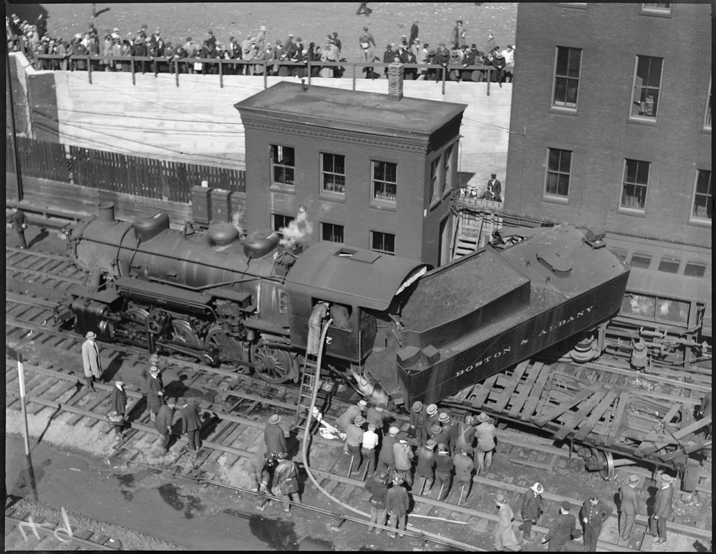 Locomotive wreck - Back Bay. Two dead. - Digital Commonwealth