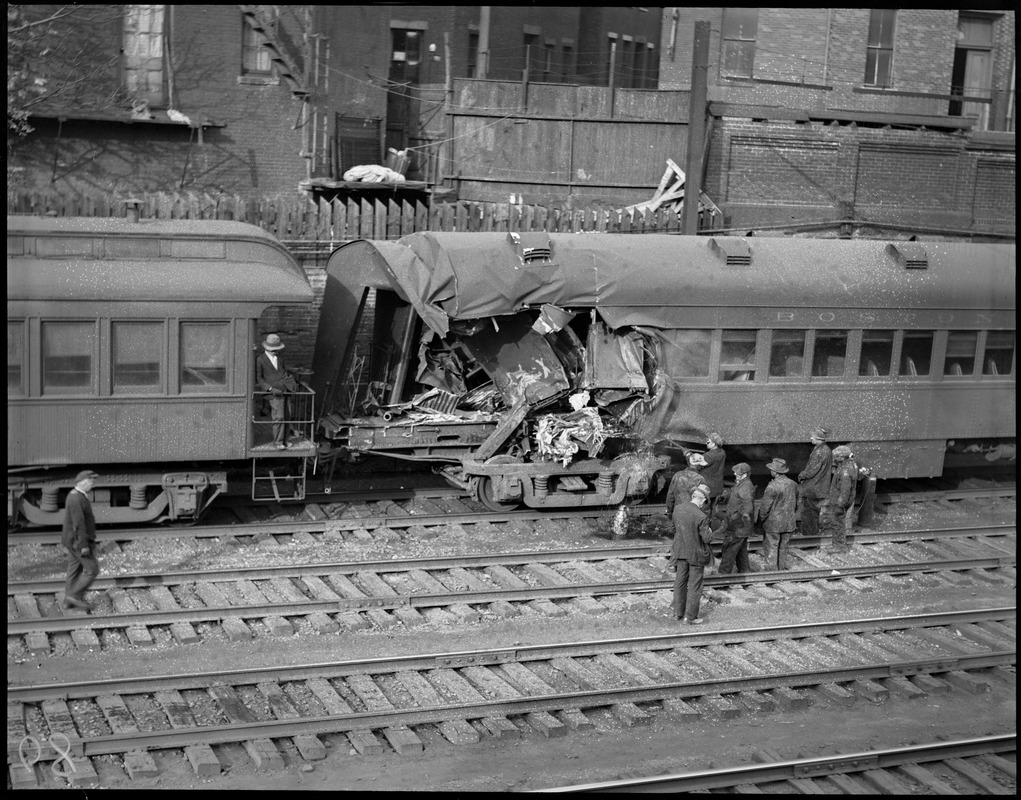 Two men die in locomotive wreck in Back Bay - Digital Commonwealth
