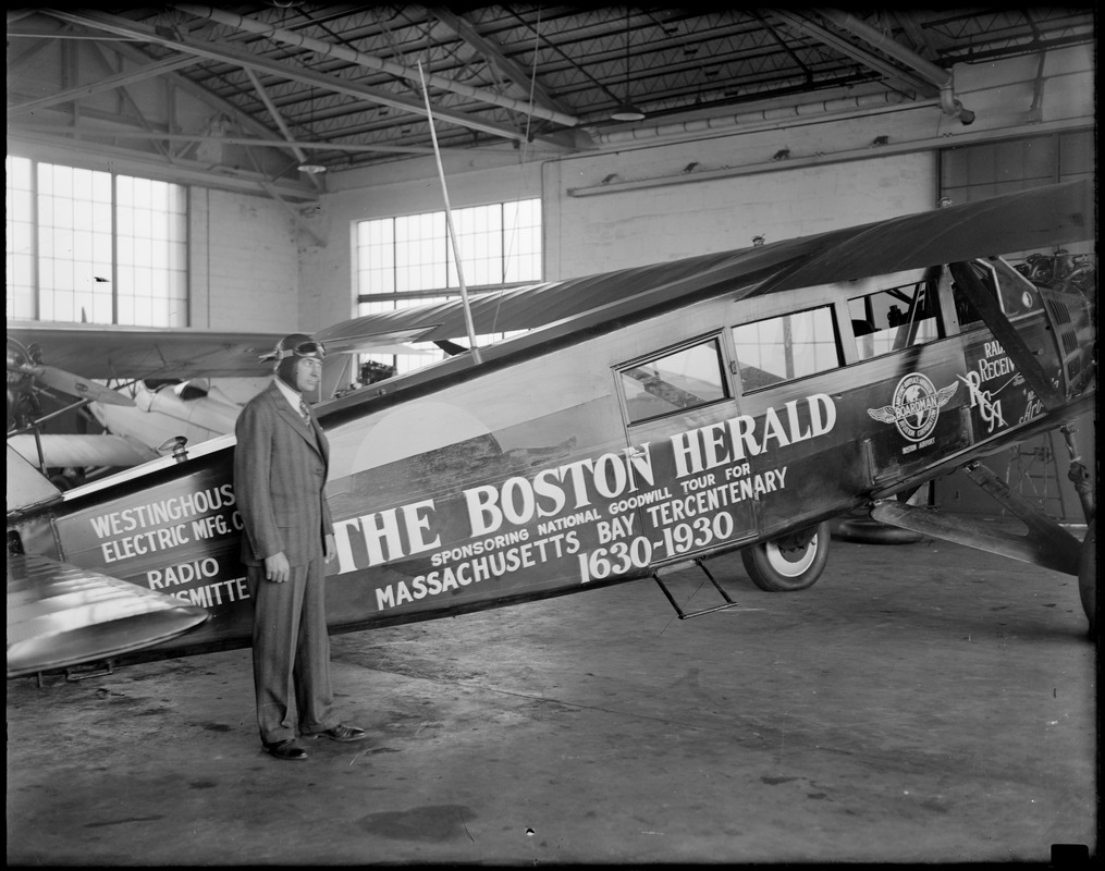 Russell Boardman and the Herald Arbella plane that toured the U.S ...