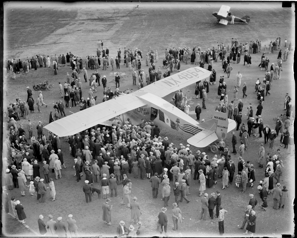 Plane Roma at Old Orchard Beach, ready to span the Atlantic to Rome ...