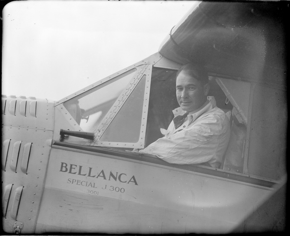 Russell Boardman and his plane - Digital Commonwealth