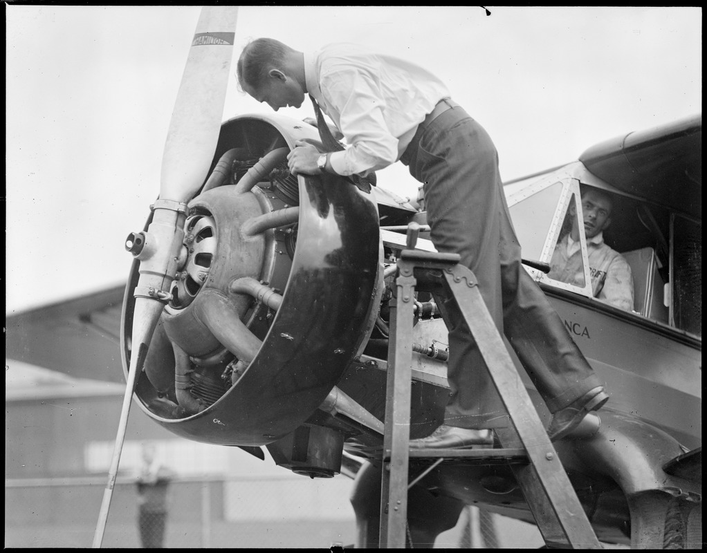 Russell Boardman to fly over ocean. East Boston Airport - Digital ...