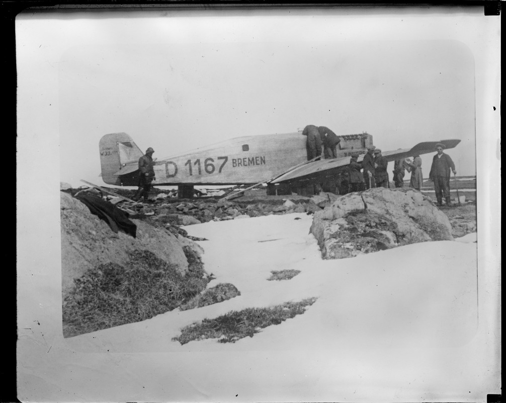 German junker Bremen lands on Greenly Island. Flow by Baron von ...