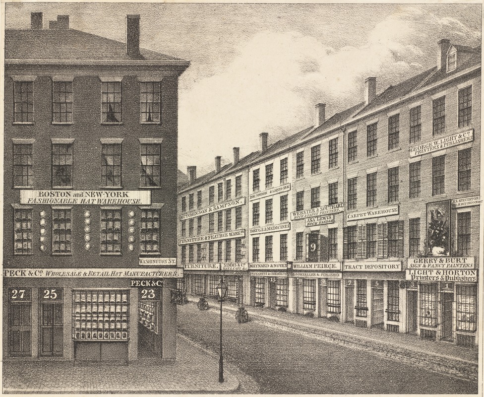 Entrance to Cornhill from Washington St. - Digital Commonwealth