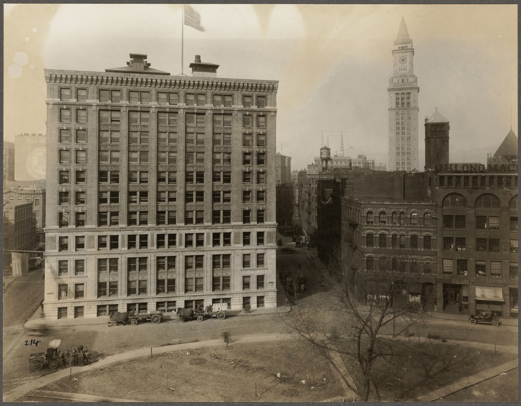 Fort Hill Square about 1925. Telephone building - Digital Commonwealth