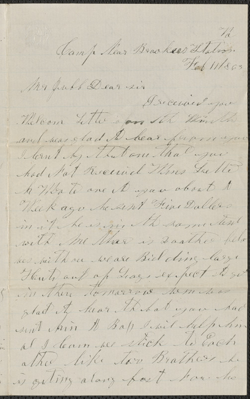 Letters from John F. Buckly and William Jubb to Thomas Jubb, West ...