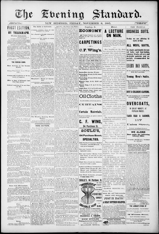 Evening Standard. November 06, 1885 - Digital Commonwealth