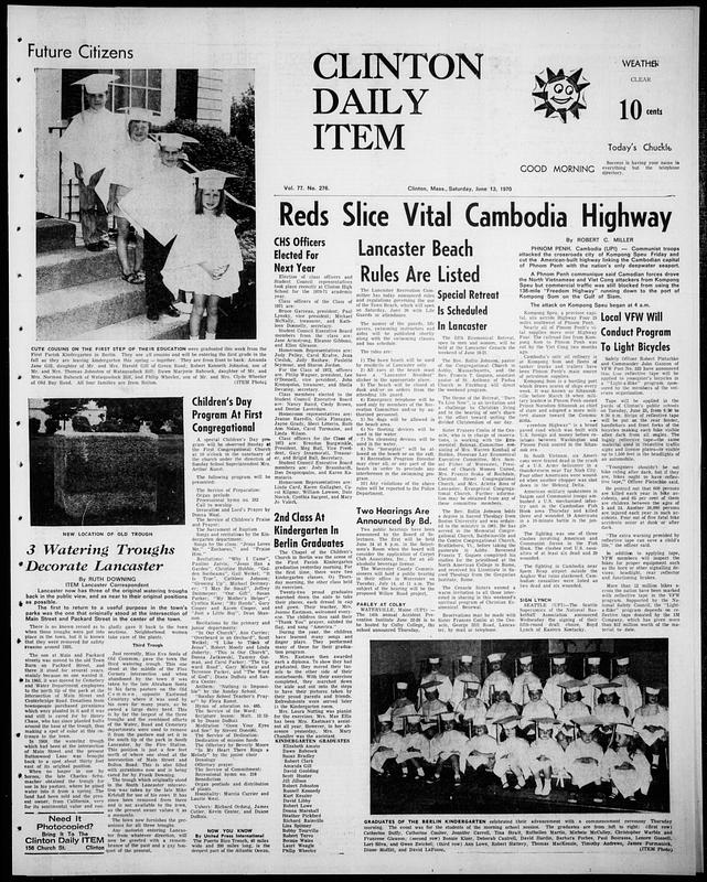 Clinton Daily Item. June 13, 1970 - Digital Commonwealth