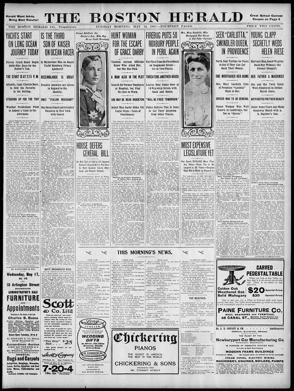 The Boston Herald. May 16, 1905 - Digital Commonwealth