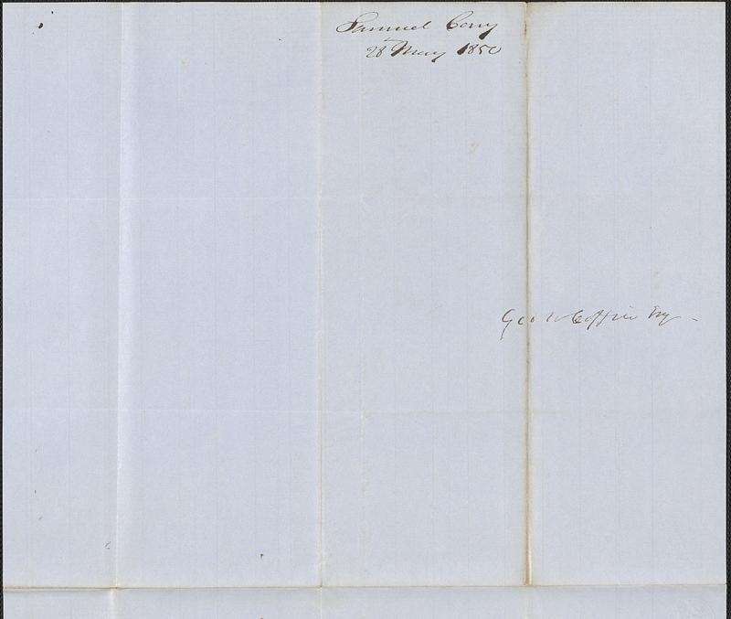 Samuel Cony to George Coffin, 28 May 1850 - Digital Commonwealth