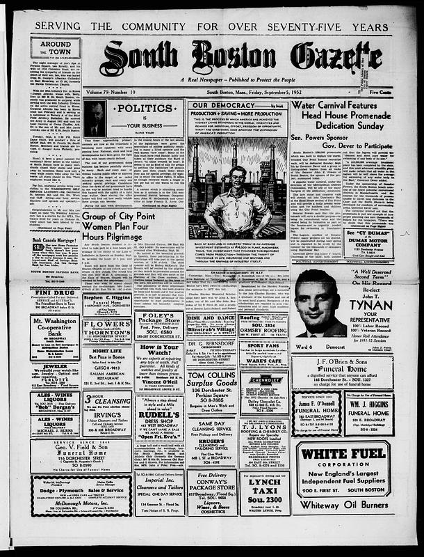 South Boston Gazette, September 05, 1952 - Digital Commonwealth