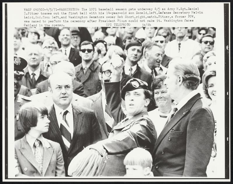 The 1971 baseball season gets underway 4/5 as Army M.Sgt. Daniel I ...