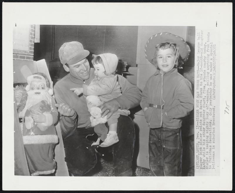 Sisler Busy Man These Days--Major League ball player Dick Sisler points ...