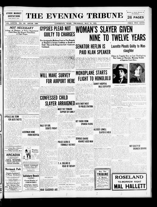 The Evening Tribune. May 31, 1928 - Digital Commonwealth