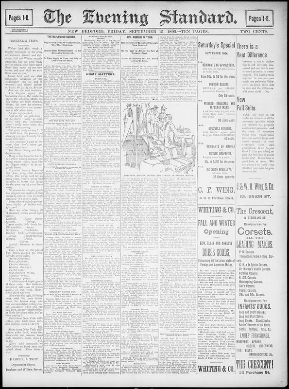 Evening Standard. September 15, 1893 - Digital Commonwealth