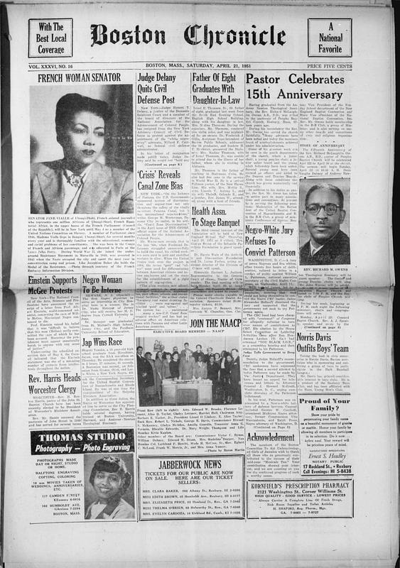 Boston Chronicle. April 21, 1951 - Digital Commonwealth