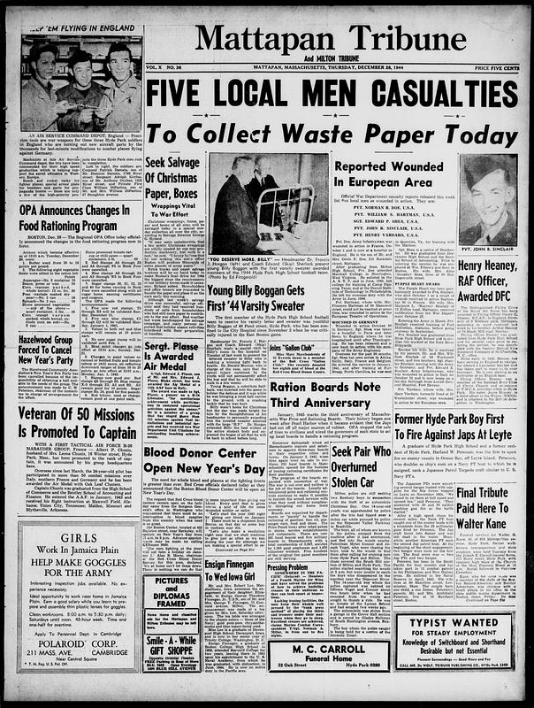 Mattapan Tribune. December 28, 1944 - Digital Commonwealth