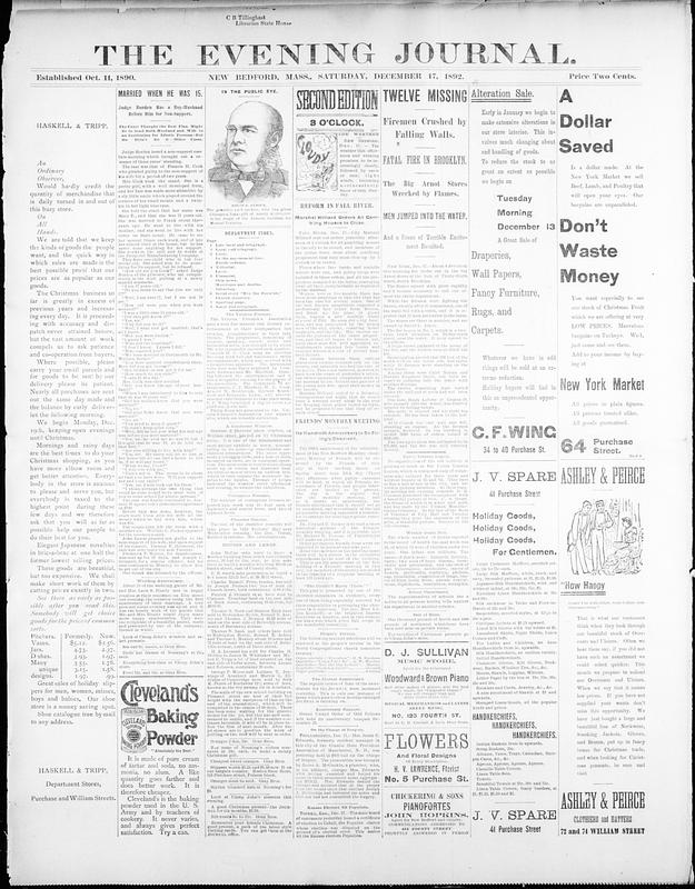 The Evening Journal. December 17, 1892 - Digital Commonwealth