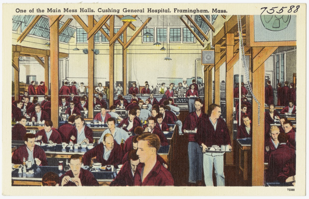 One of the main Mess Halls, Cushing General Hospital, Framingham, Mass ...