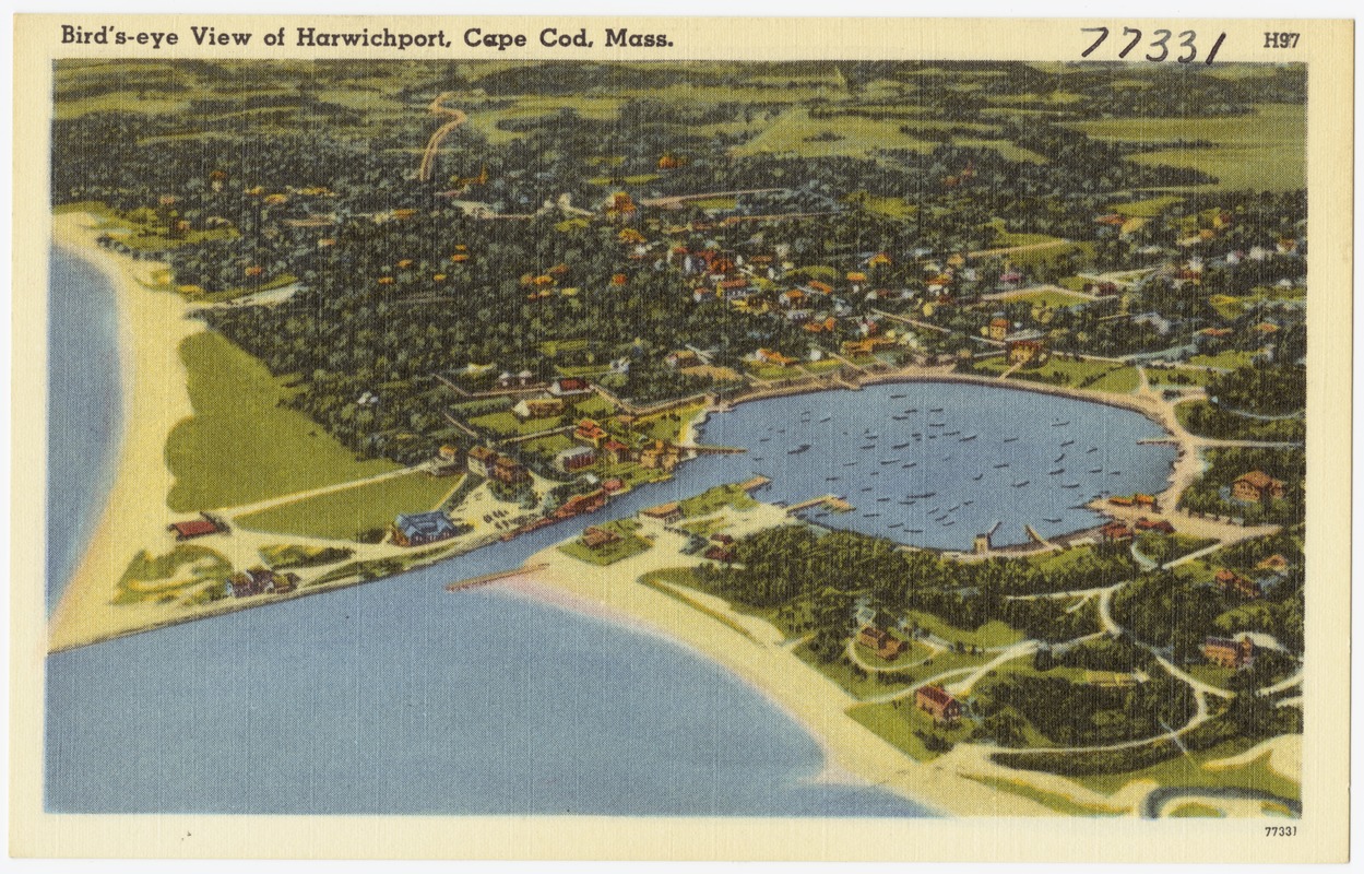 Bird's-eye view of Harwichport, Cape Cod, Mass. - Digital Commonwealth