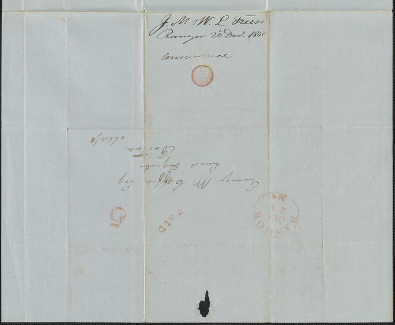 J.M. & W.L. Freese to George Coffin, 20 December 1845 - Digital ...