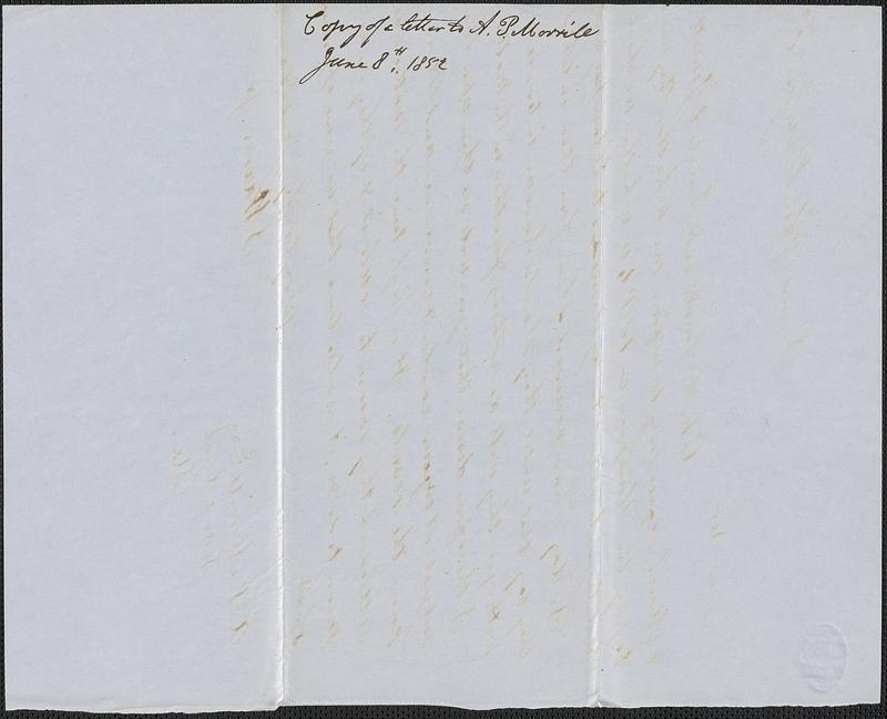 Samuel Warner to Anson P. Morrill, 8 June 1852 - Digital Commonwealth