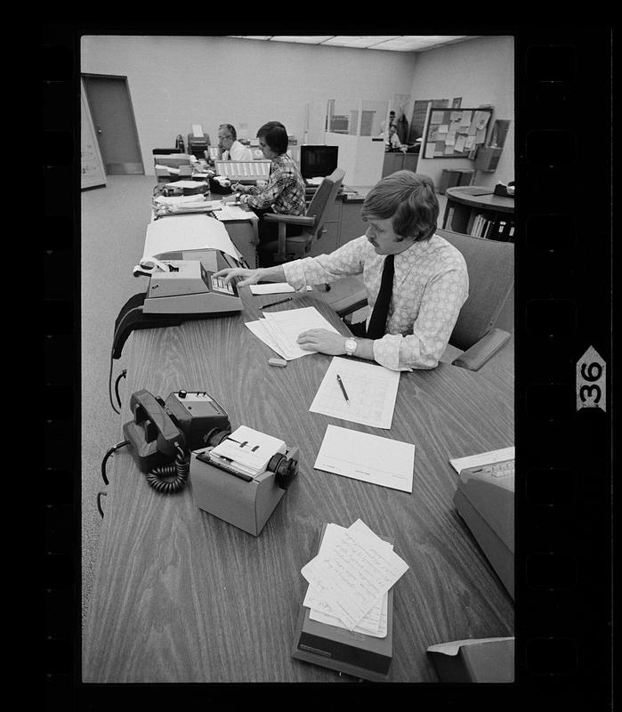 New England Electric Systems power grid control room, Westborough ...