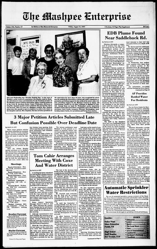 The Mashpee Enterprise. August 15, 1997 - Digital Commonwealth