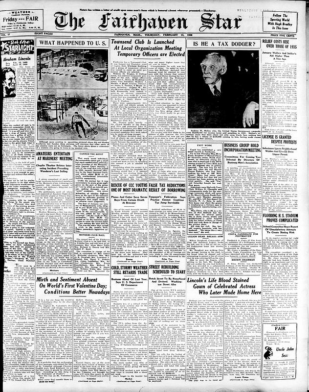 The Fairhaven Star. February 13, 1936 - Digital Commonwealth