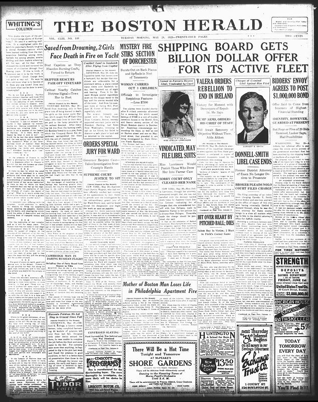 Boston Herald. May 29, 1923 - Digital Commonwealth