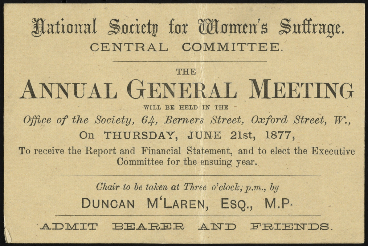 Letter from William Henry Ashurst, 7 Prince of Wales Terrace ...