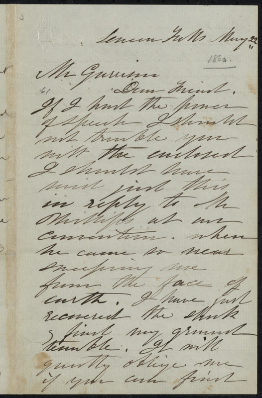 Letter from Elizabeth Cady Stanton, Senaca Falls, [N.Y.], to William ...
