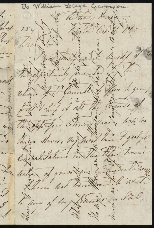 Letter from Mary Carpenter, Red Lodge House, Bristol, [England], to ...