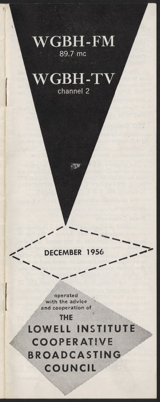 WGBH Program Schedule December 1956 - Digital Commonwealth