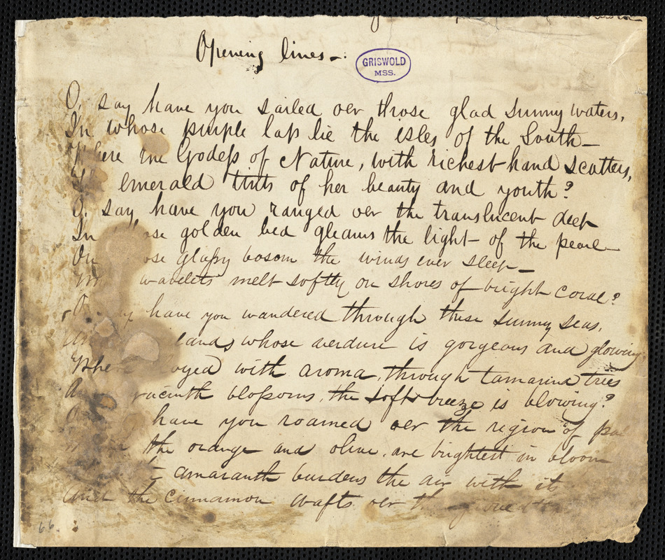 Manuscript poems about Cuba - Digital Commonwealth