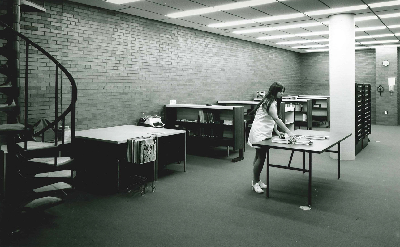 Lawrence Public Library interior - Digital Commonwealth