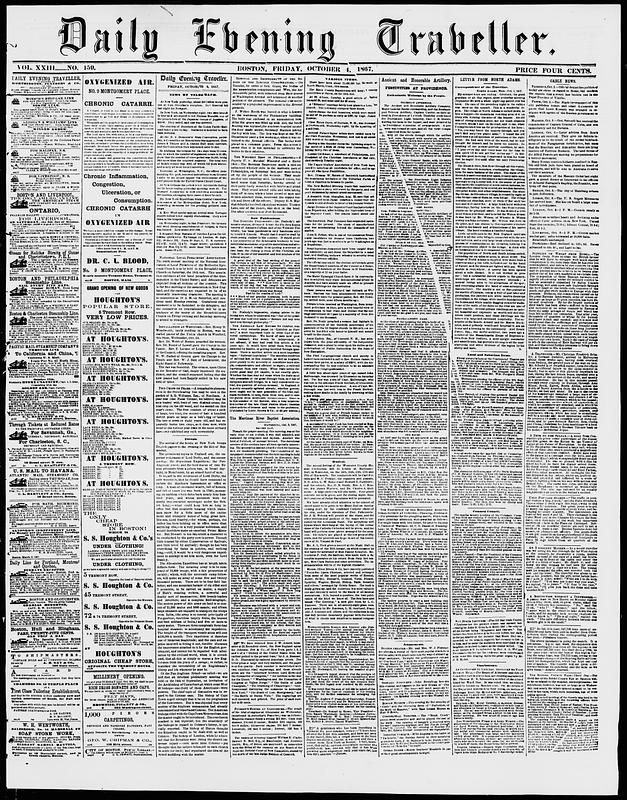 Daily Evening Traveller. October 04, 1867 - Digital Commonwealth