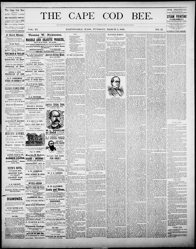 The Cape Cod Bee. March 03, 1891 - Digital Commonwealth