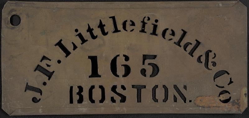 J.F. Littlefield & Co 165 Boston Fruit Merchant Shipping Stencil ...
