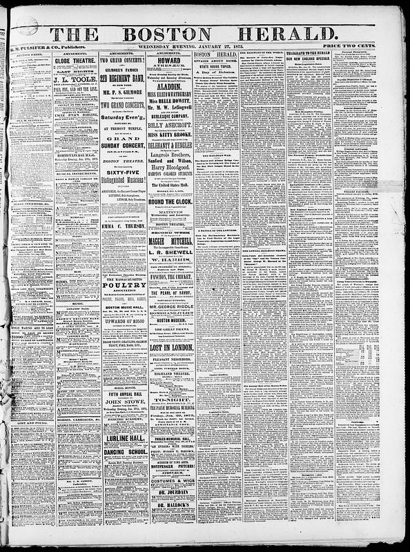 The Boston Herald. January 27, 1875 - Digital Commonwealth