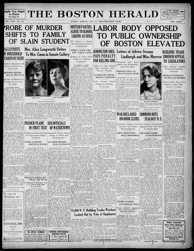 Boston Herald. May 14, 1929 - Digital Commonwealth