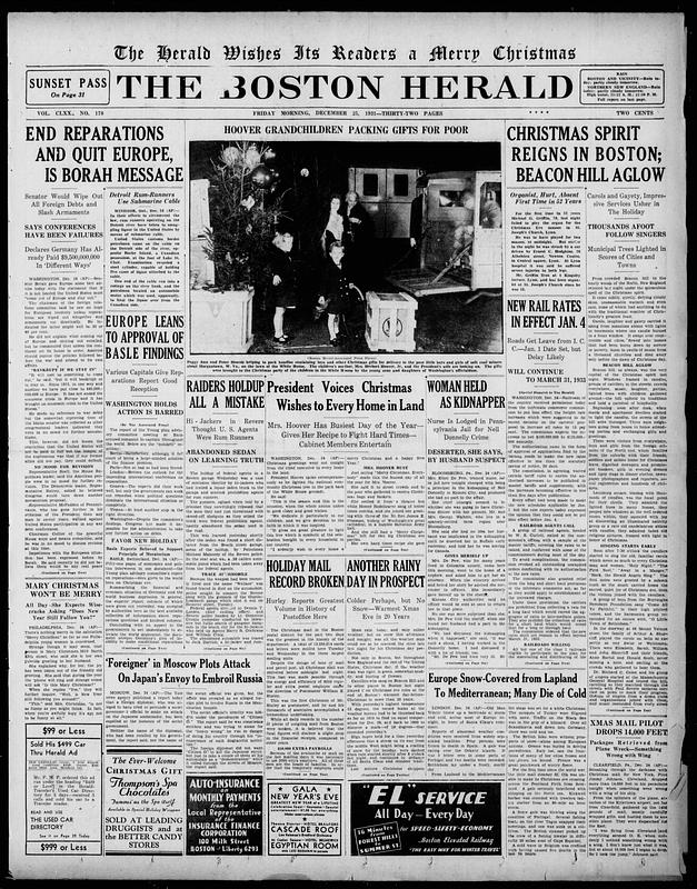 Boston Herald. December 25, 1931 - Digital Commonwealth