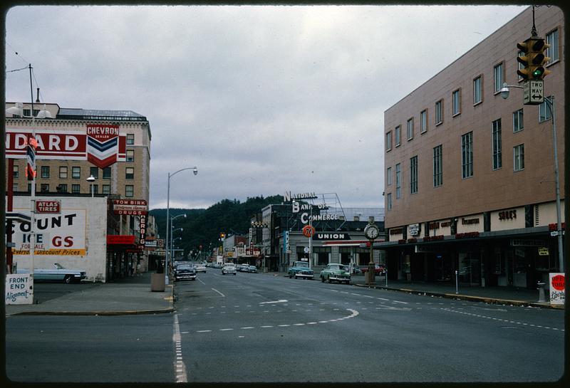 View down street, Port Angeles, Washington - Digital Commonwealth