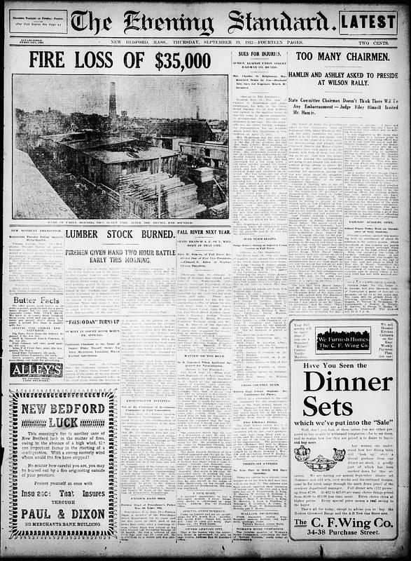 Evening Standard. September 19, 1912 - Digital Commonwealth